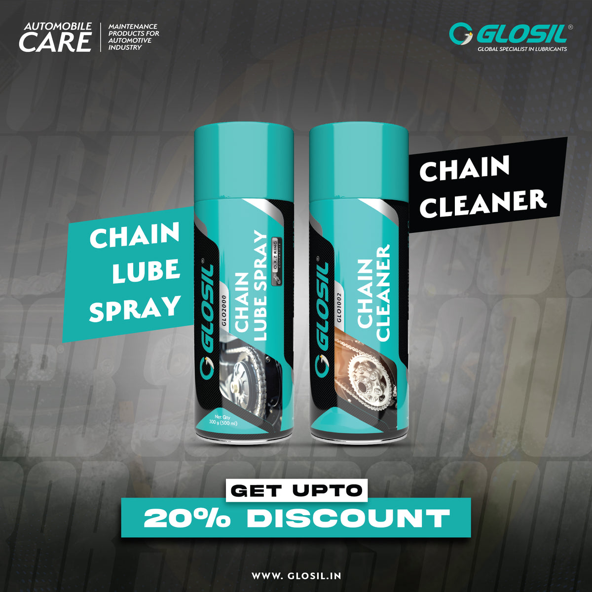 Chain Lube 500ml and Chain Cleaner 500ml – Glosil